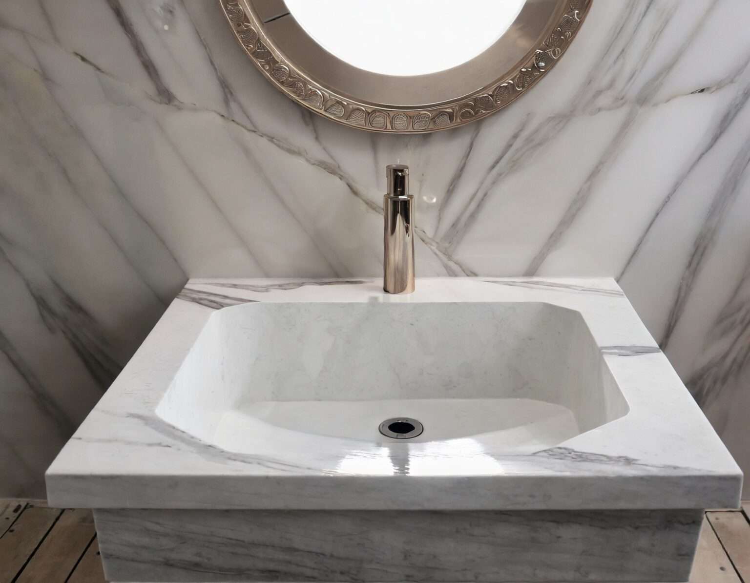 Kutup Beyazı Mermer Lavabo | Evye Fiyatları Ve Modelleri